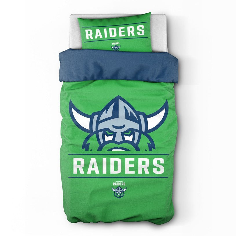 NRL Quilt Cover Set - Canberra Raiders - Doona Cover - Pillowcases ...