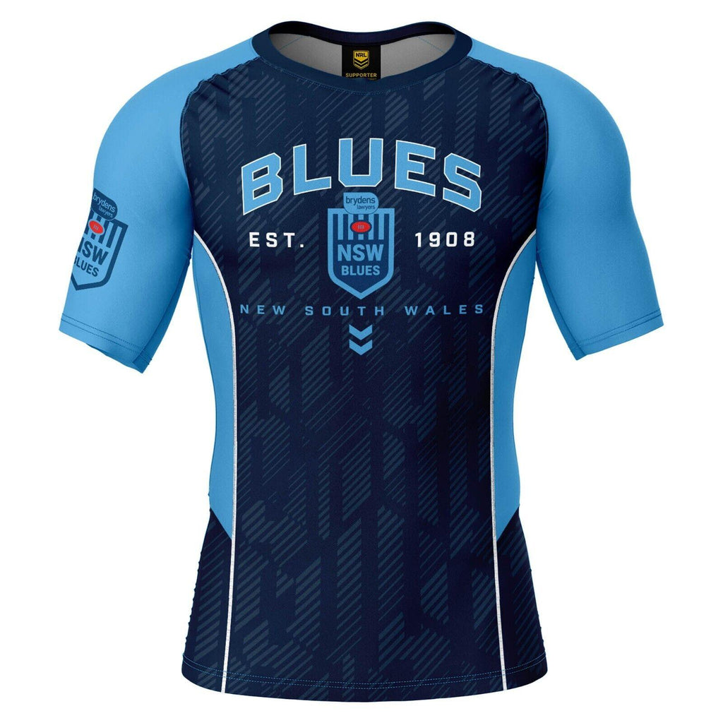 NRL Blocker Rash Vest - New South Wales Blues - NSW - Shirt - UPF 50+