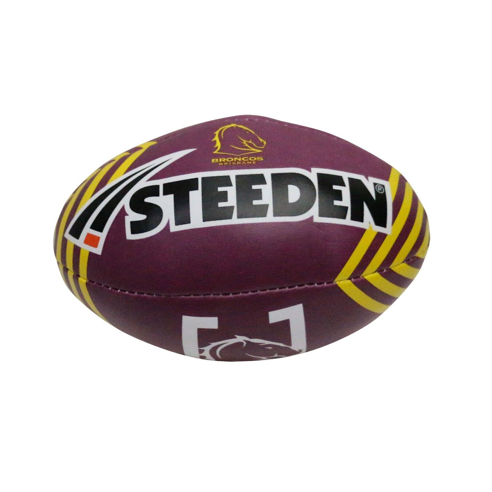 NRL 2025 6 Inch Sponge Football - Brisbane Broncos - Supporter Ball ...