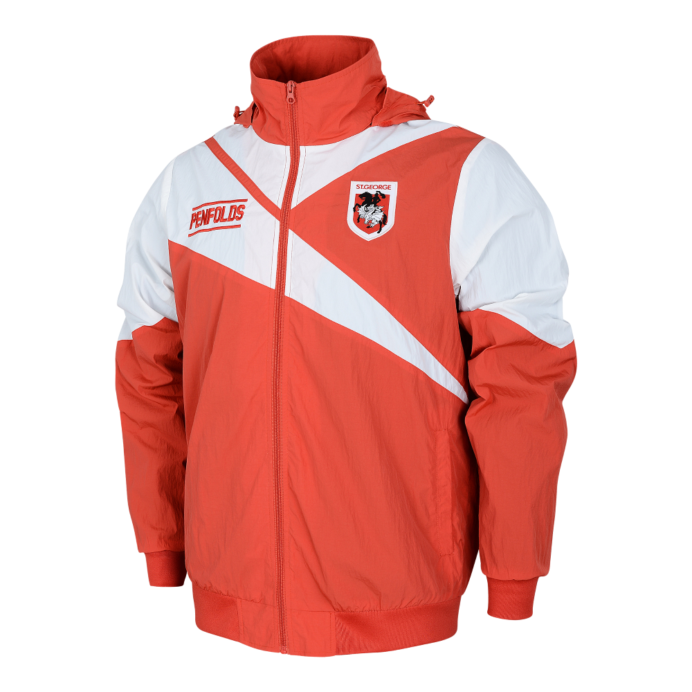 NRL Retro Track Jacket - St George Illawarra Dragons - Full Zip - Ligh ...