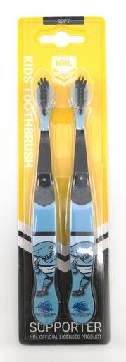 NRL Mascot Kids Toothbrush - Cronulla Sharks - Soft – STORMERS SPORTS