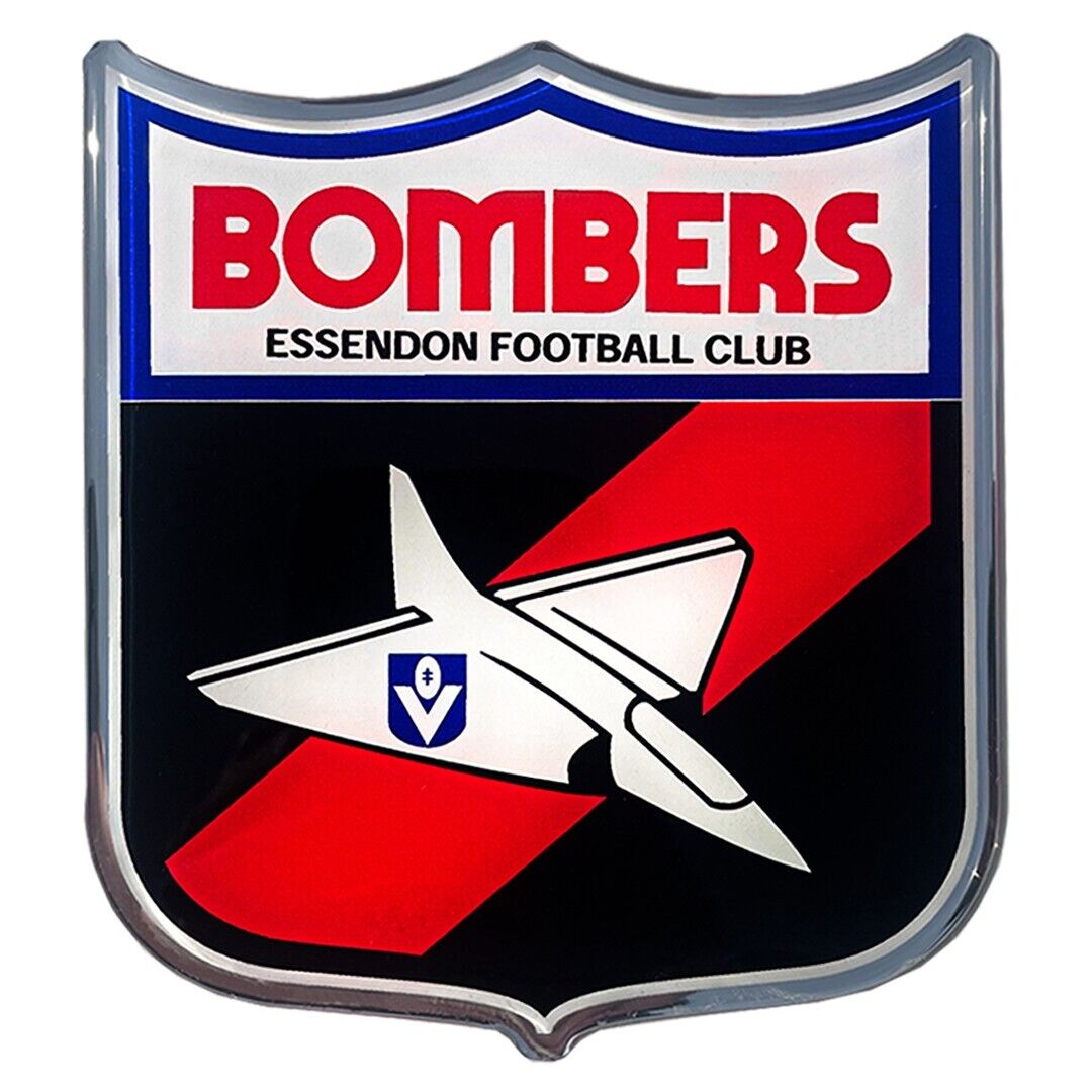 AFL Retro Logo Emblem - Essendon Bombers - Supporter Car Badge ...