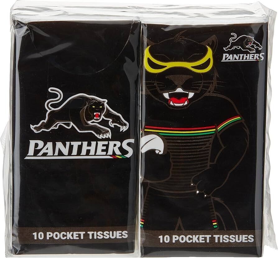 NRL Mascot Pocket Tissue - Penrith Panthers - 4 Pack – STORMERS SPORTS