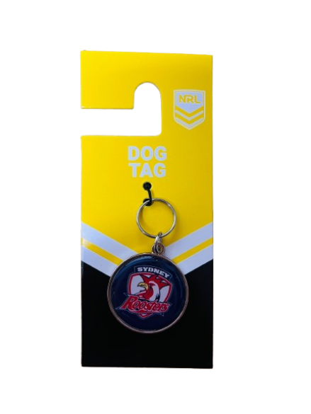 NRL Pet ID Tag - Sydney Roosters - Engravable - 30mm diameter ...