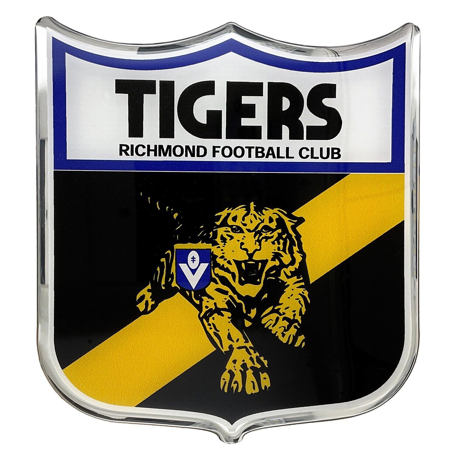 AFL Retro Logo Emblem - Richmond Tigers - Supporter Car Badge ...
