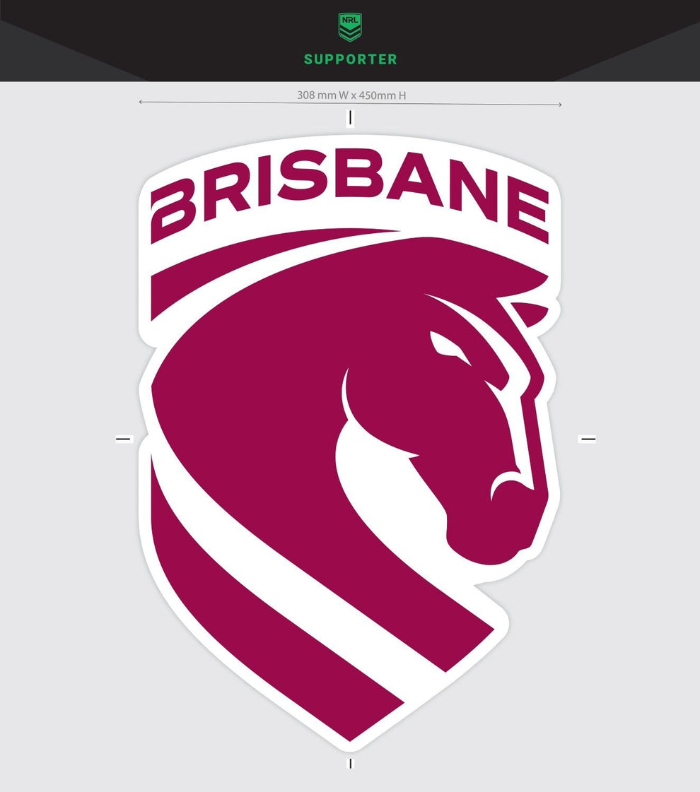 NRL Car Monster Decal - Brisbane Broncos - Sticker - Team Logo ...