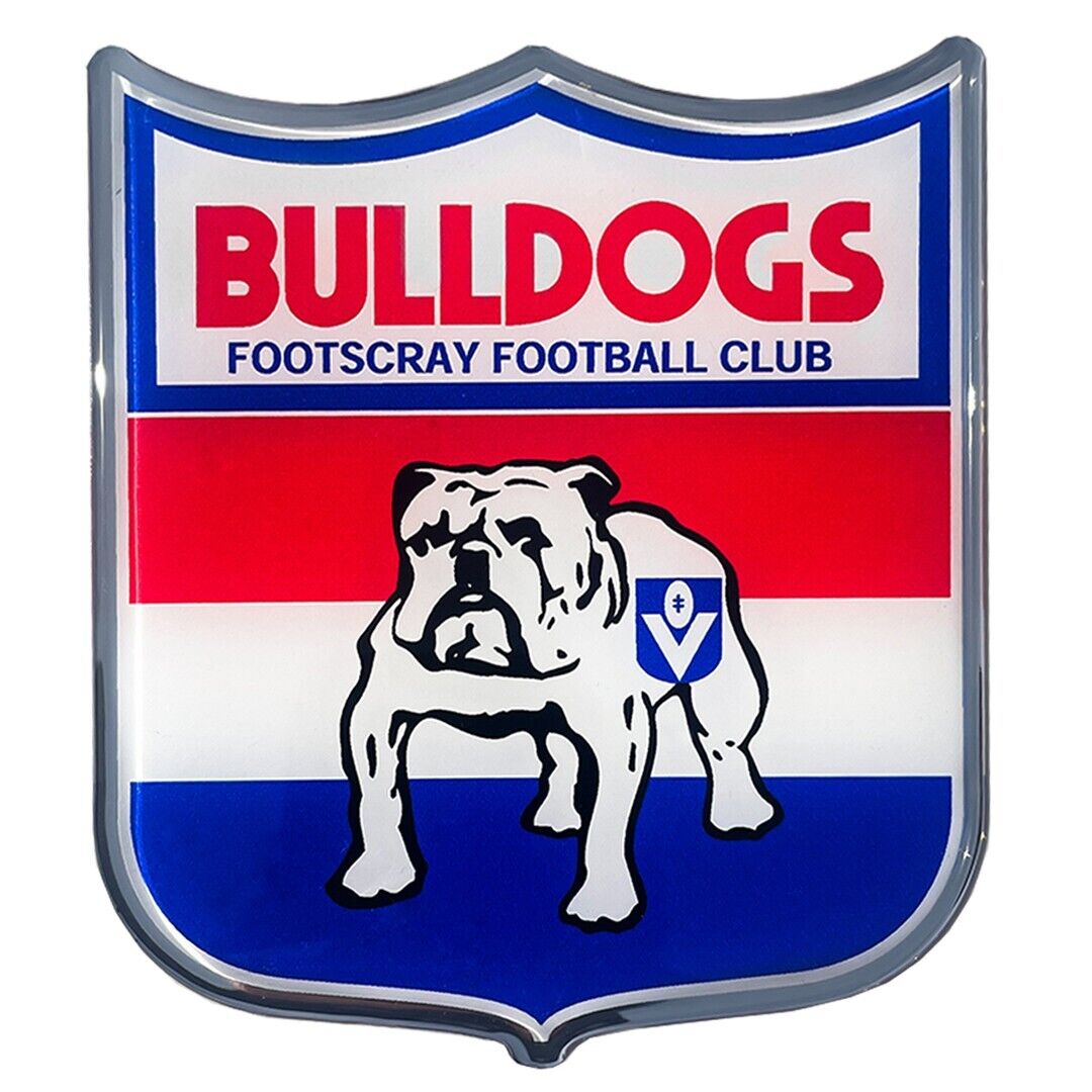 AFL Retro Logo Emblem - Western Bulldogs - Supporter Car Badge ...