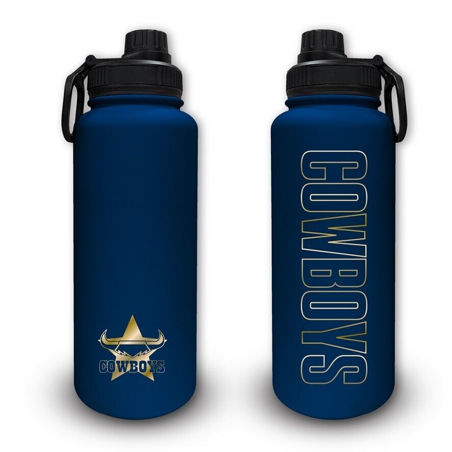 NRL Stainless Steel 960mL Drink Bottle - North Queensland Cowboys -Dou ...