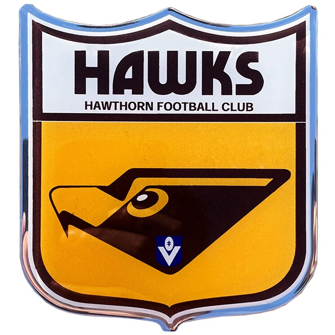 AFL Retro Logo Emblem - Hawthorn Hawks - Supporter Car Badge – STORMERS ...