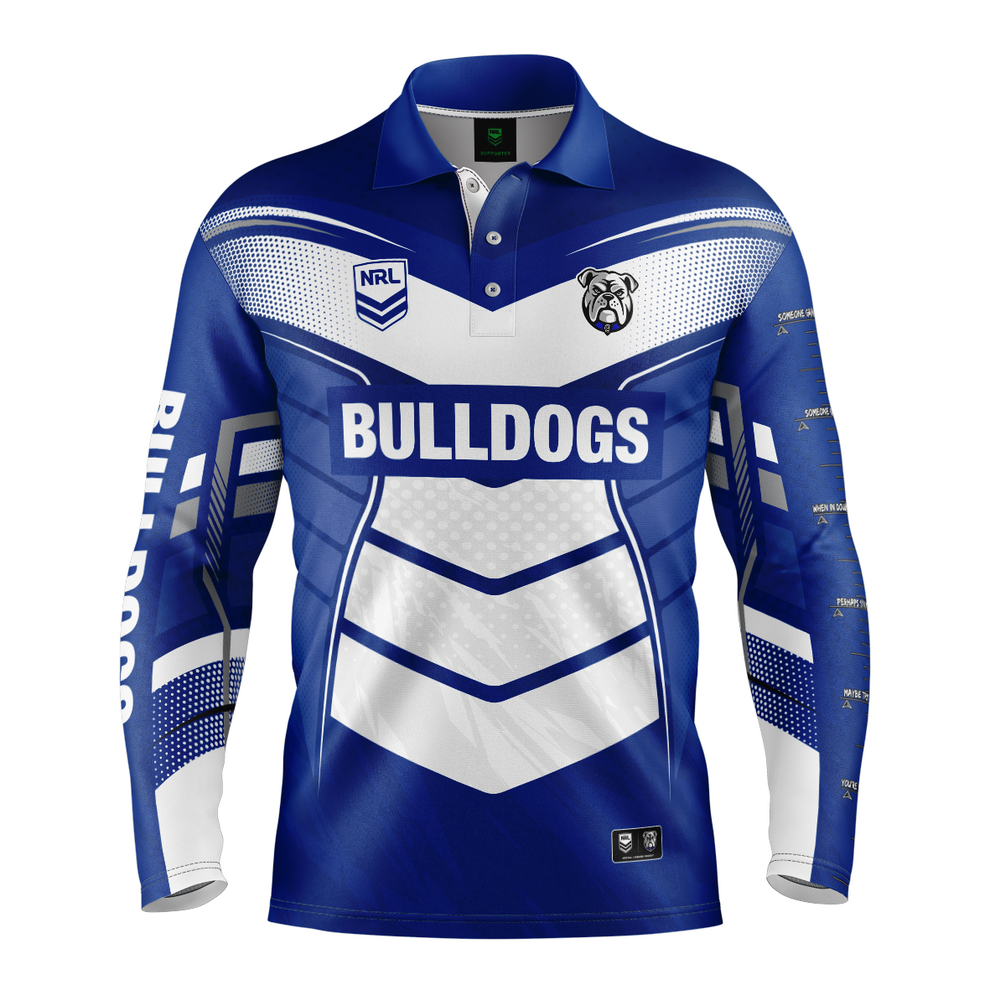 NRL 'Cyber' Fishing Shirt - Canterbury Bulldogs - Adult - Mens - Polo ...