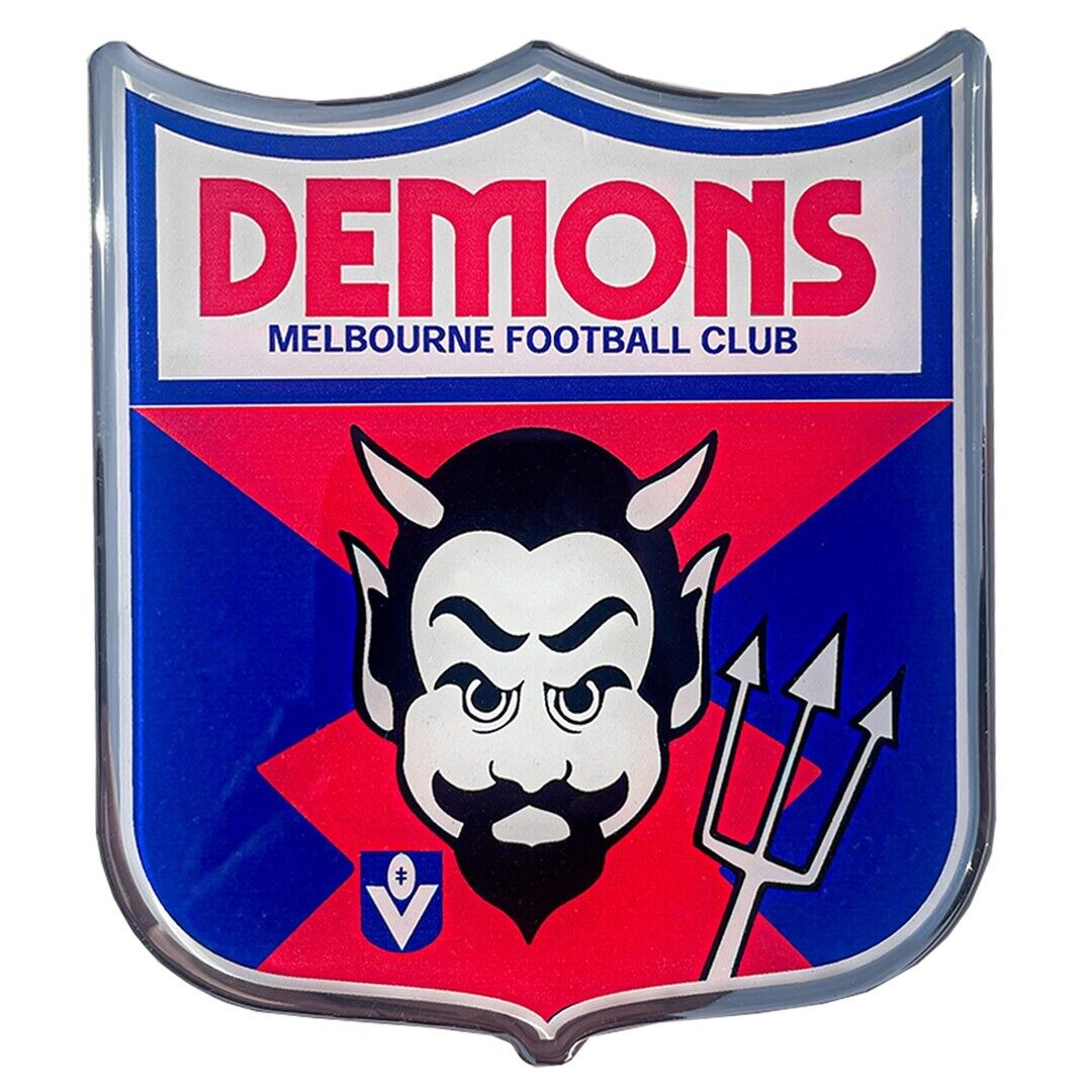 AFL Retro Logo Emblem - Melbourne Demons - Supporter Car Badge ...