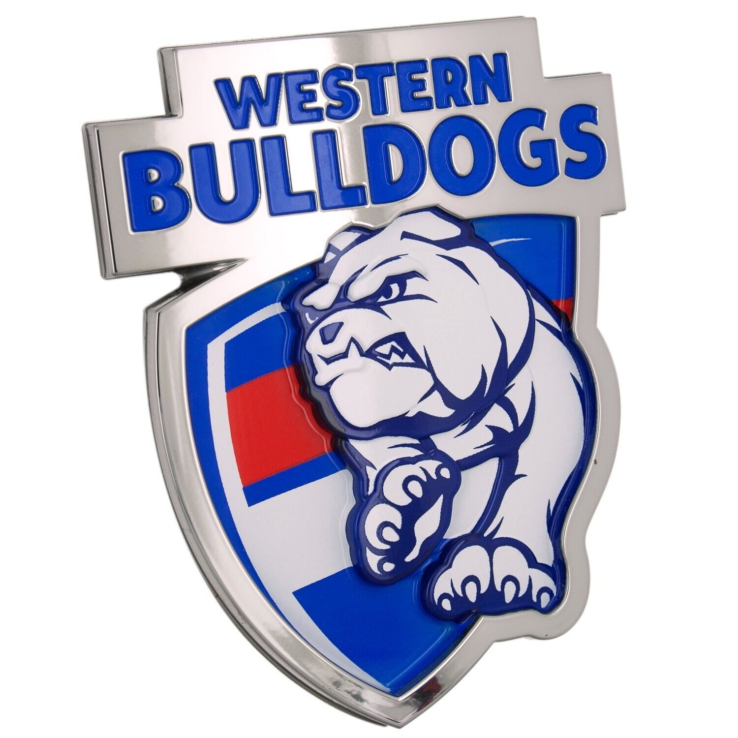 AFL 3D Chrome Emblem - Western Bulldogs - Supporter Car Badge ...