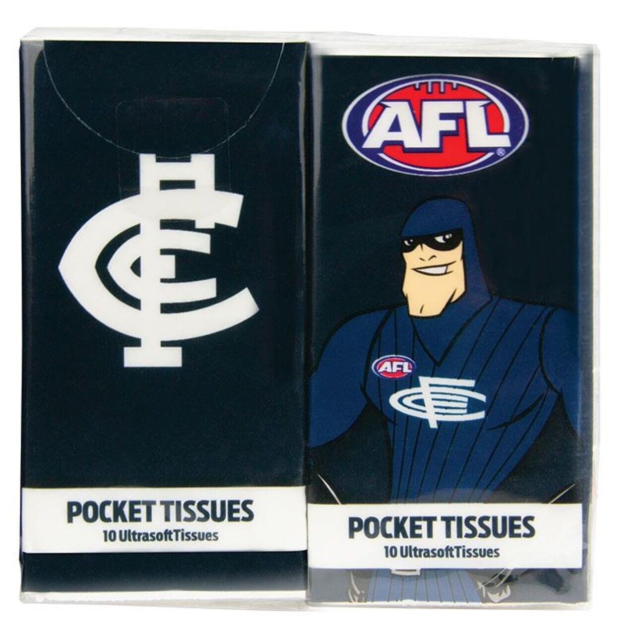 AFL Mascot Pocket Tissue - Carlton Blues - 4 Pack – STORMERS SPORTS