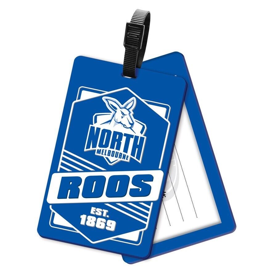 AFL Rubber Bag Tag - North Melbourne Kangaroos - School Travel Work ...
