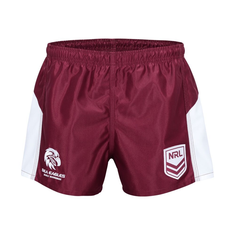 NRL Supporter Logo Footy Shorts - Manly Sea Eagles - Youth - Kids ...