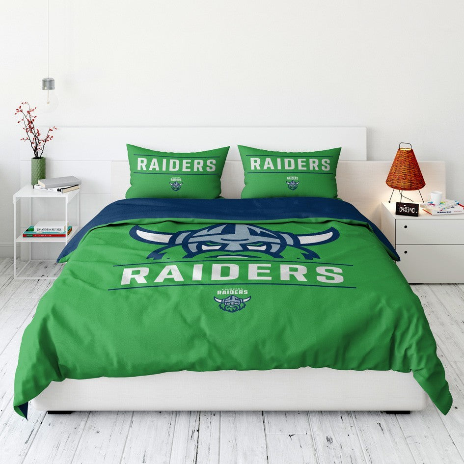 NRL Quilt Cover Set - Canberra Raiders - Doona Cover - Pillowcases ...