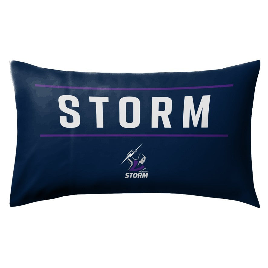 NRL Team Pillow Case - Melbourne Storm - Double Sided - 73 x 48 cm ...