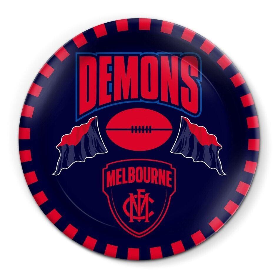 AFL Snack Plate - Melbourne Demons - 20cm diameter - Melamine - Single ...