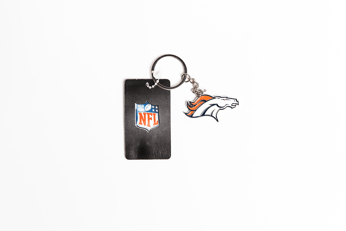 NFL Logo Keyring - Denver Broncos - Key Ring - Metal