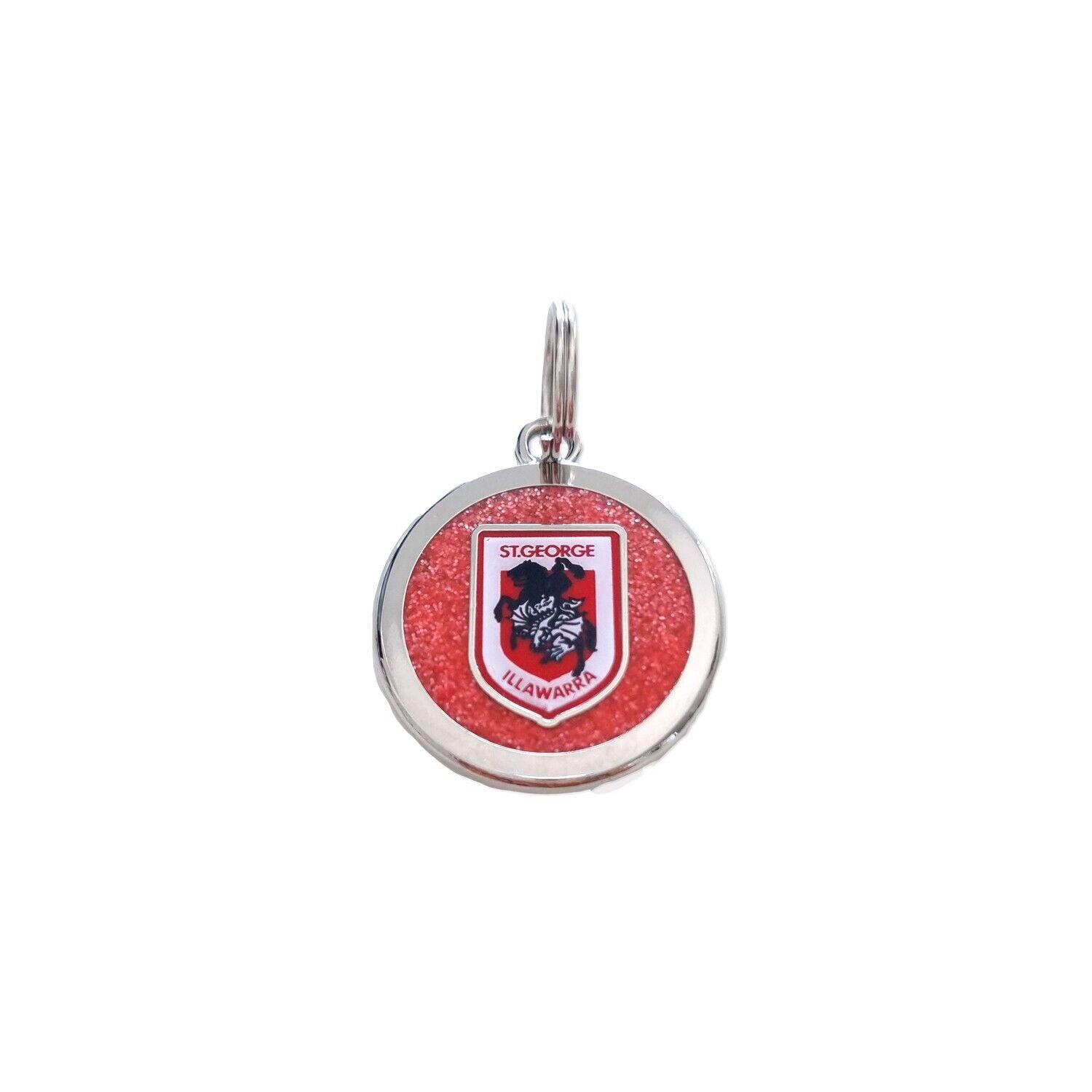 NRL Pet ID Tag - St George Illawarra Dragons - Engravable - 25mm diame ...