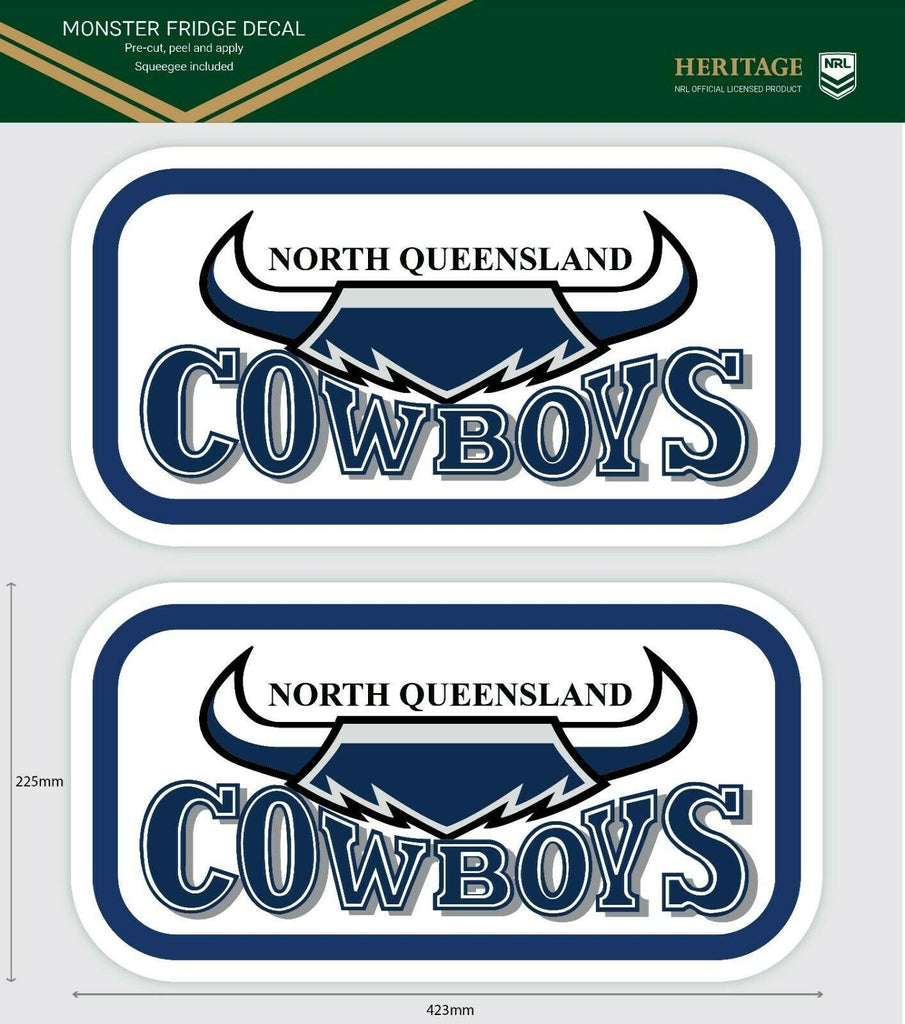 NRL Heritage Fridge Decal North Queensland Cowboys Team Logo Sticker