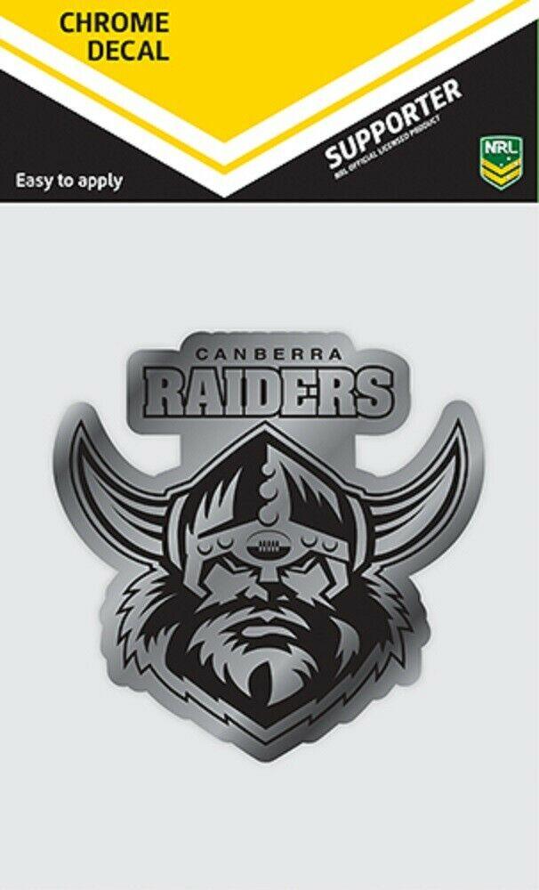 NRL Chrome Decal - Canberra Raiders - Car Sticker 12x12cm