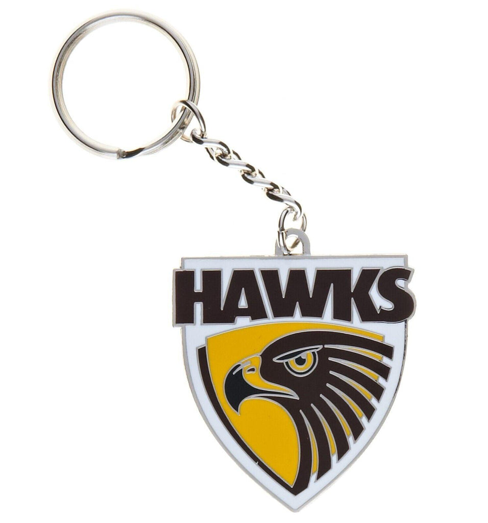 AFL Logo Metal Key Ring - Hawthorn Hawks - Keyring - Aussie Rules - TR
